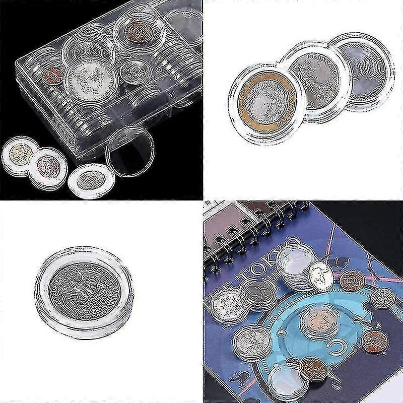 100pcs Plastic Coin Capsules Coin Collection With Storage Box For Coin ...