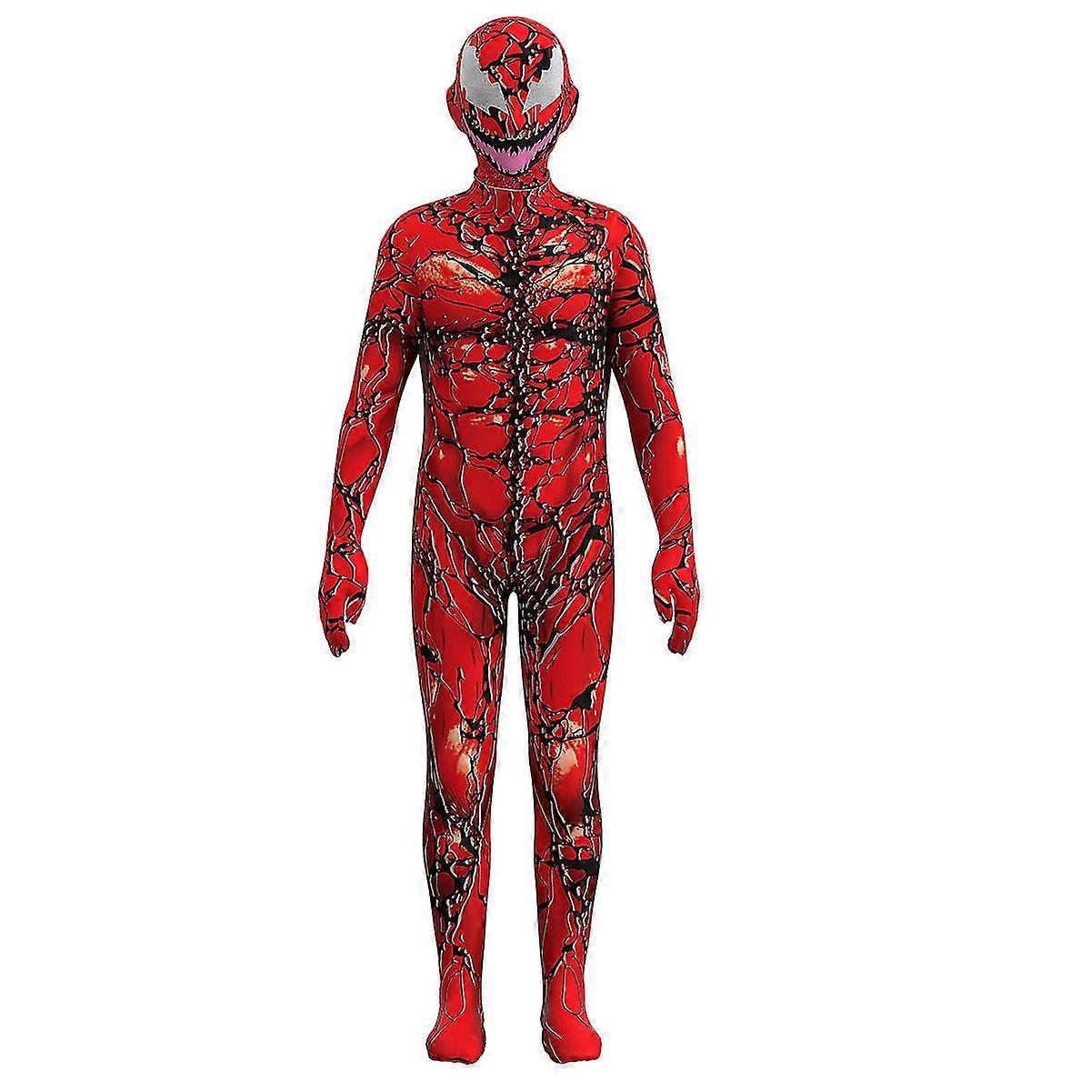 Halloween Costume Cos Venom 2 Red Venom Bodysuit Skin-tight Garment Spider Man Heroic Costume ...