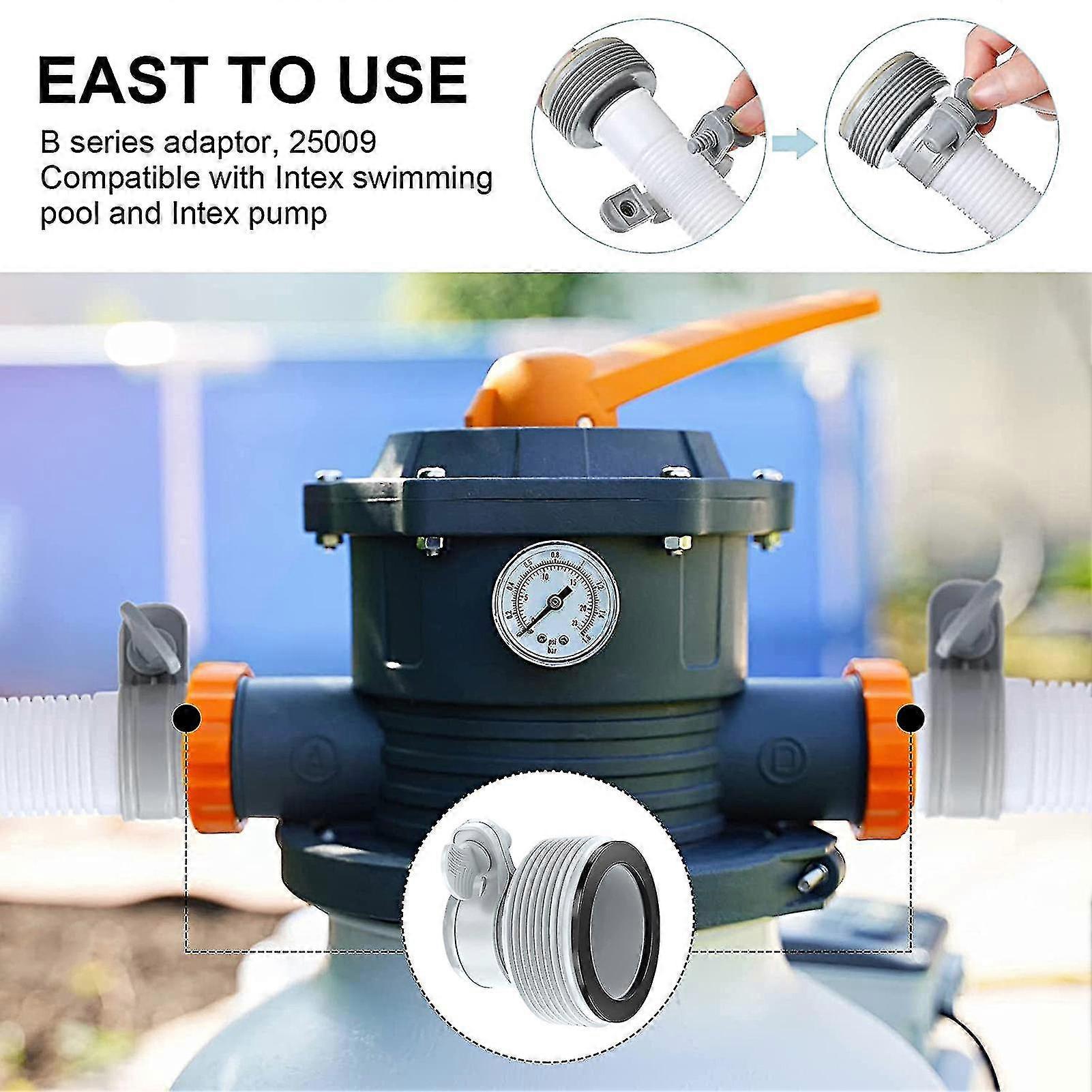 Hose Adapter High Durability Rust-proof Plastic Pool Filter Pump Hose ...