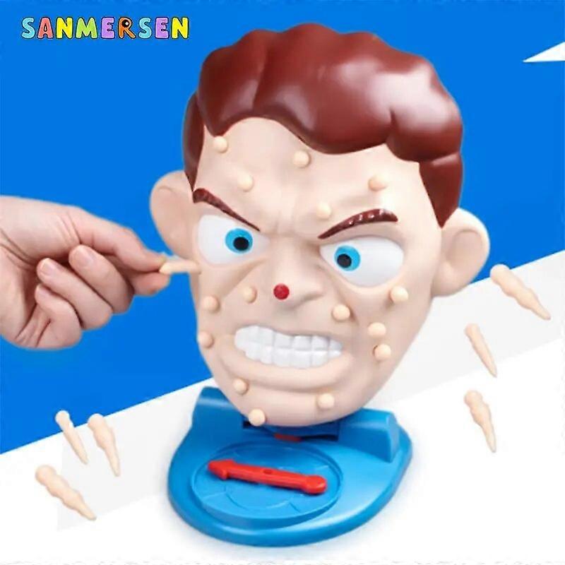 Family Party Simulate Face Squeeze Acne Toy Water Spray Popping Pimple ...