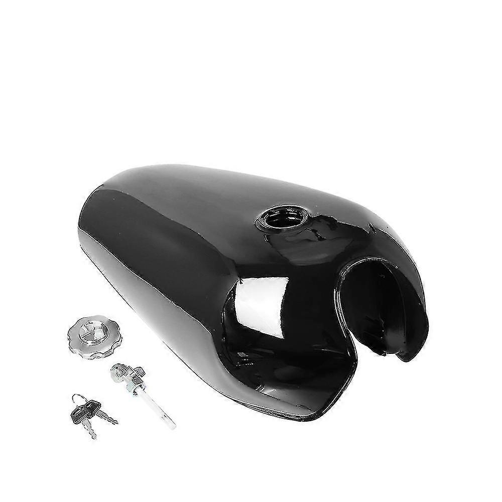 Black Motorcycle Universal 9l Gas Tank Cafe Racer Vintage Fuel Tank ...