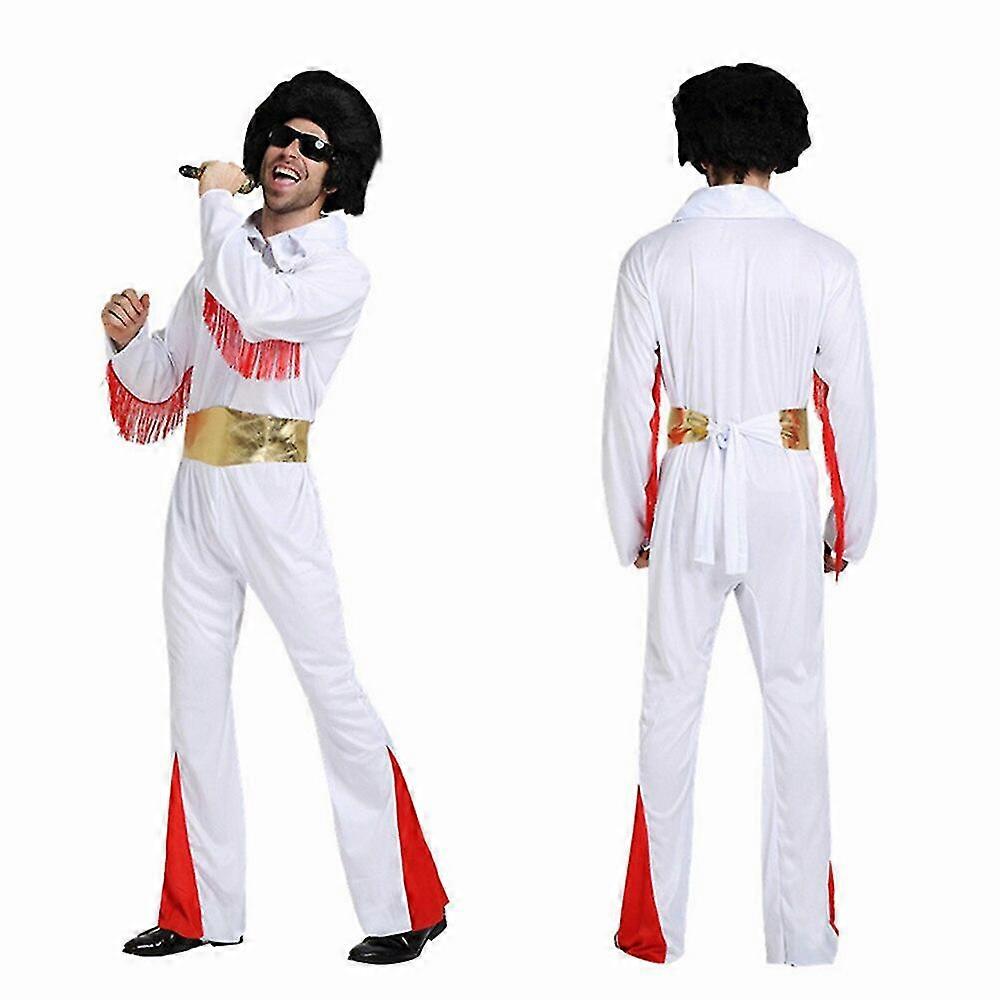 Carnival Cosplay Rock Star Costumes Super Party Singer Adult Elvis ...