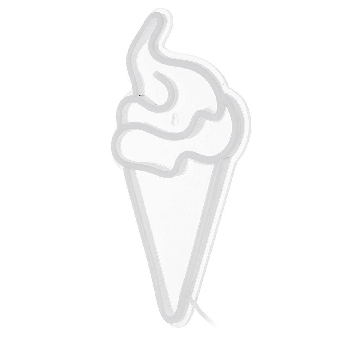 Ice Cream Led Neon Sign Light - Visual Artwork Night Light For Bedroom ...