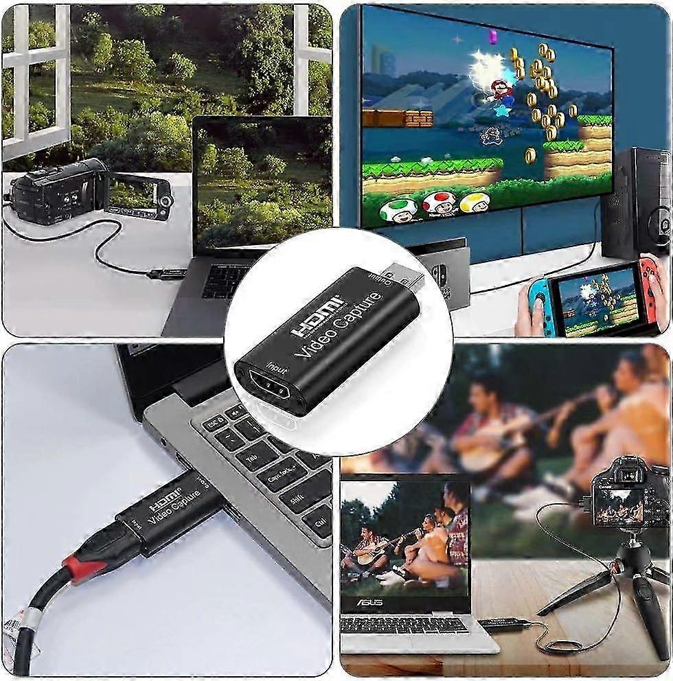 Audio Video Capture Cards, 1080p HDMI to USB Adapter, Portable Plug ...