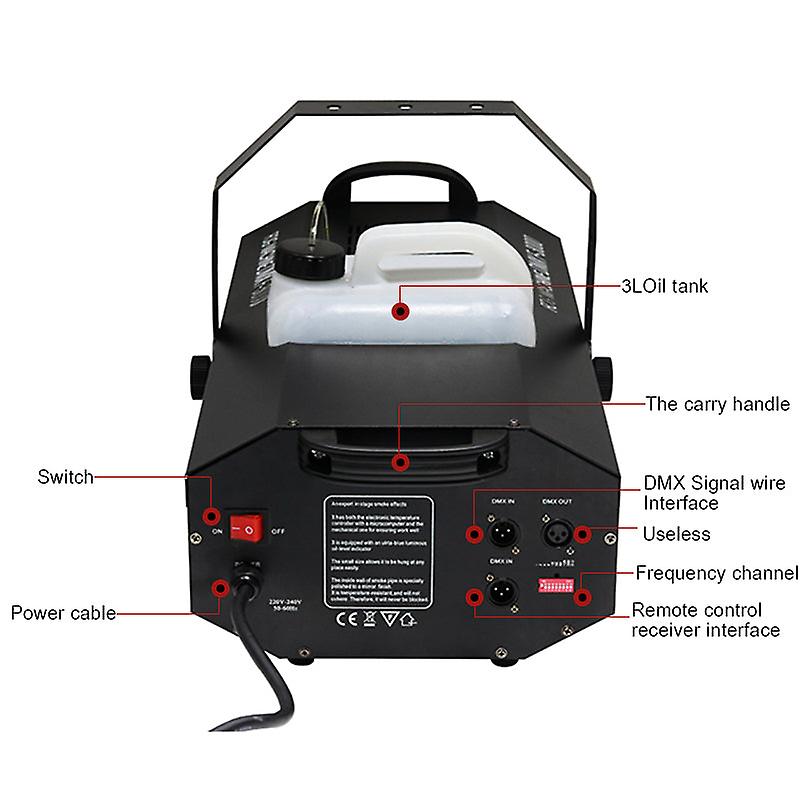 3000W Fog Machine Wire Control Remote With Dmx512 Control Stage Smoke ...