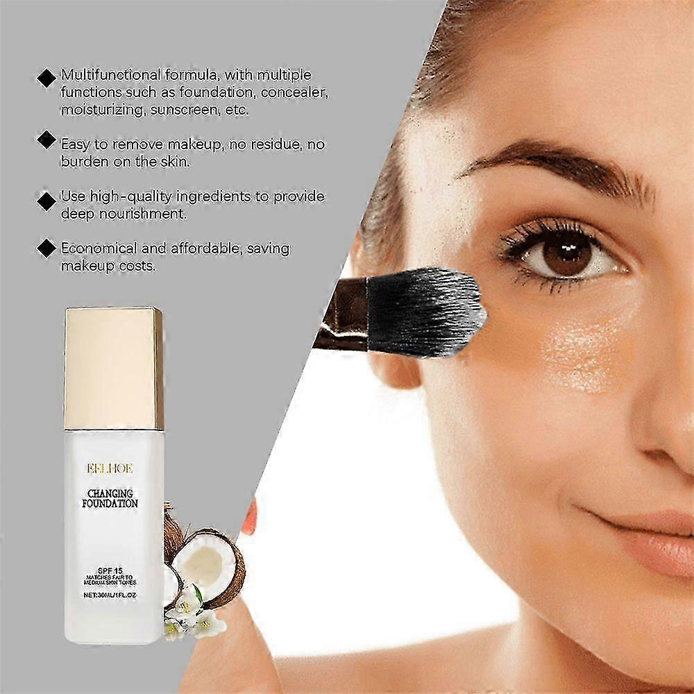 1-3X Changing Foundation Nature Colour-Changing Foundation for Women ...