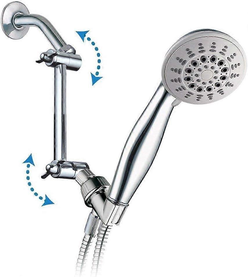 Adjustable Shower Head Extension Arm 4 Inch Brass Chrome Finish with ...