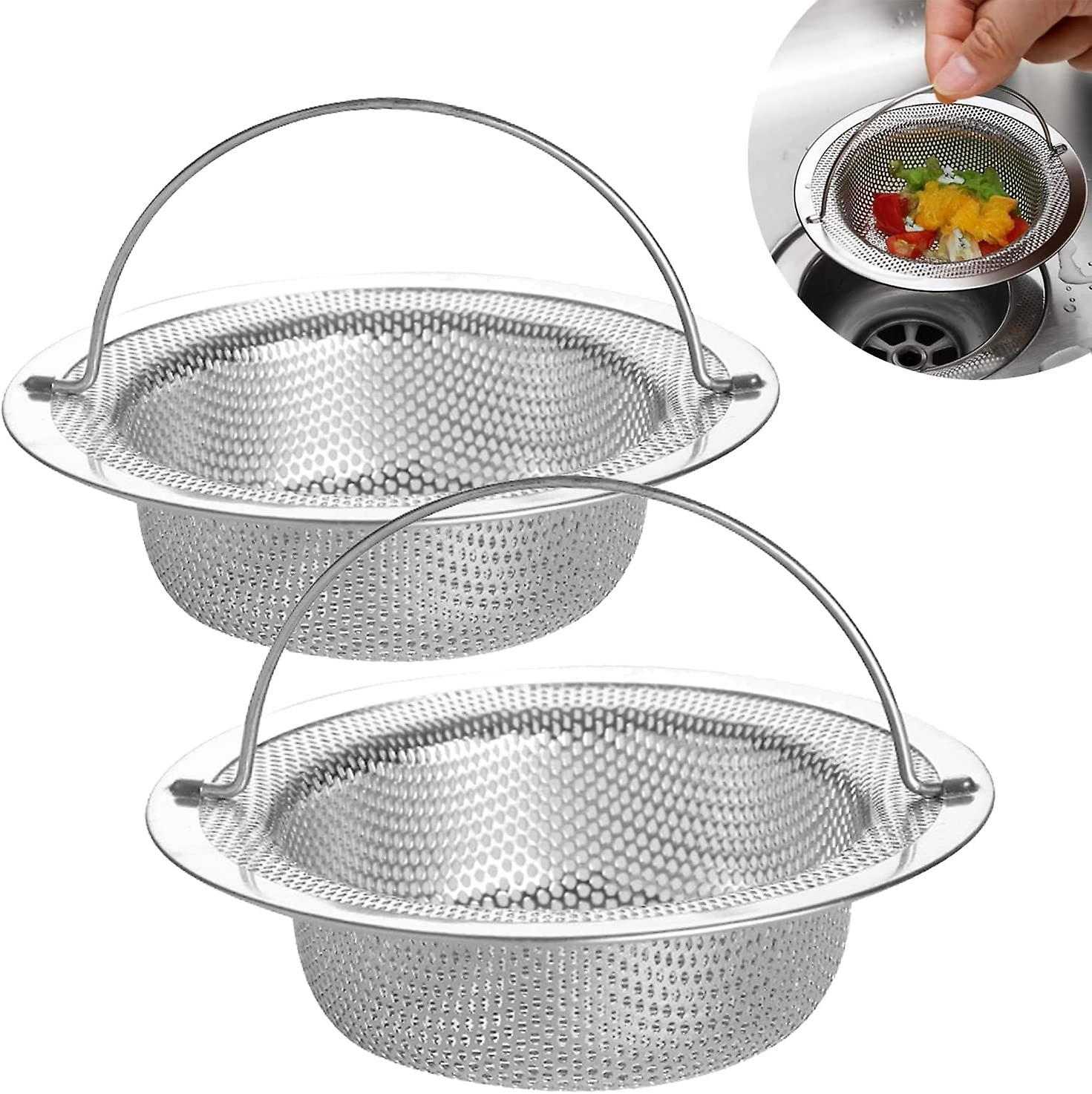 2 Pack Upgraded Stainless Steel Kitchen Sink Strainer,with Lift-up ...