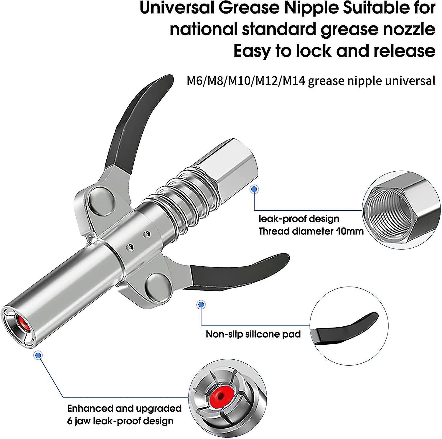 Double Handle G Coupler For Grease Gun With 30 Cm Hose Grease Gun ...