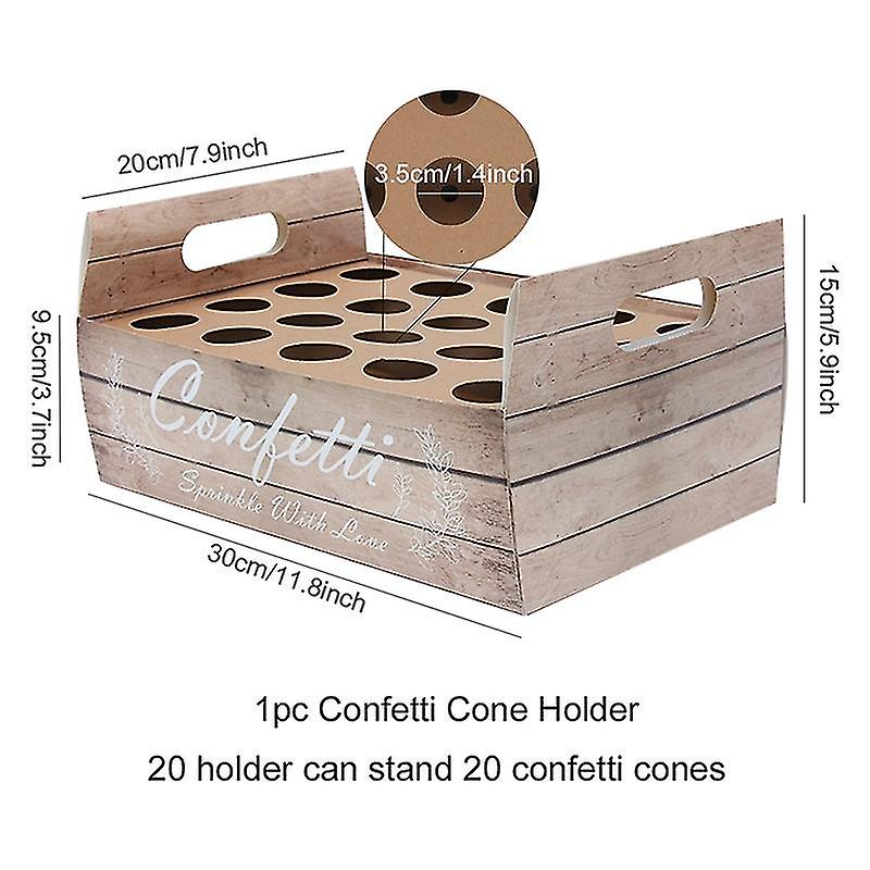 Wedding Kraft Paper Tray Confetti Cone Stand Box Tray For Wedding Decoration Flower Confetti ...