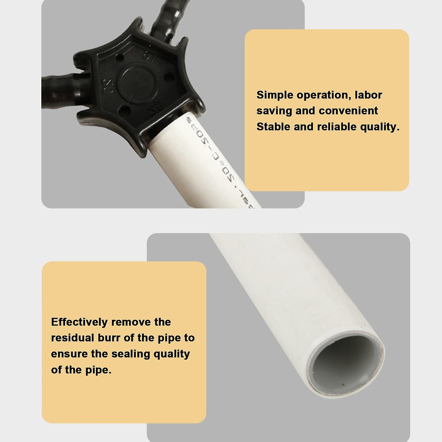 PPR Pipe Reamer Tool for Plumbing - Easy Chamfer and Calibrate, Black ...