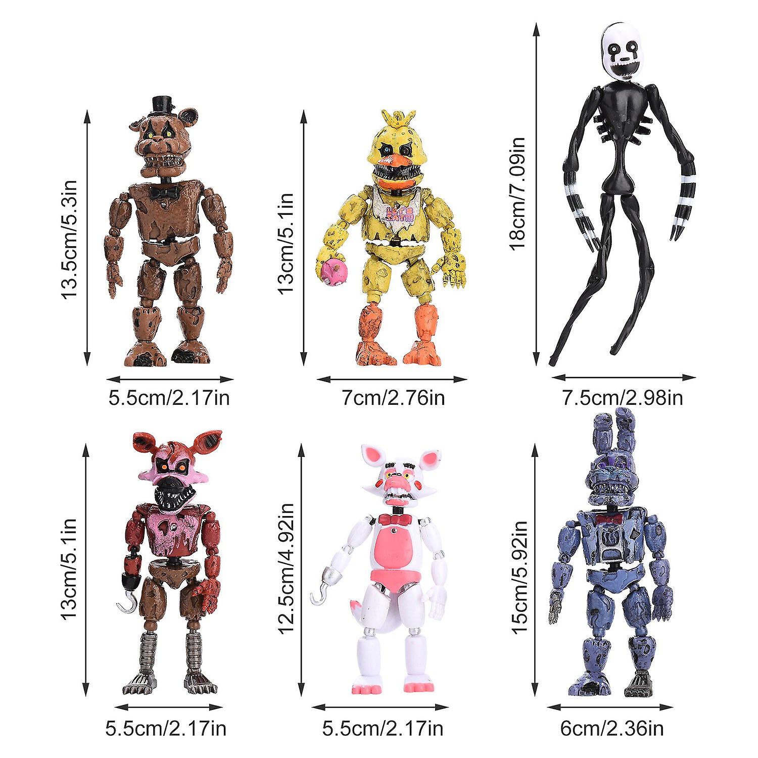 Six-Pack FNAF Action Figures - Five Nights At Freddy's Toy Set | Fruugo UK
