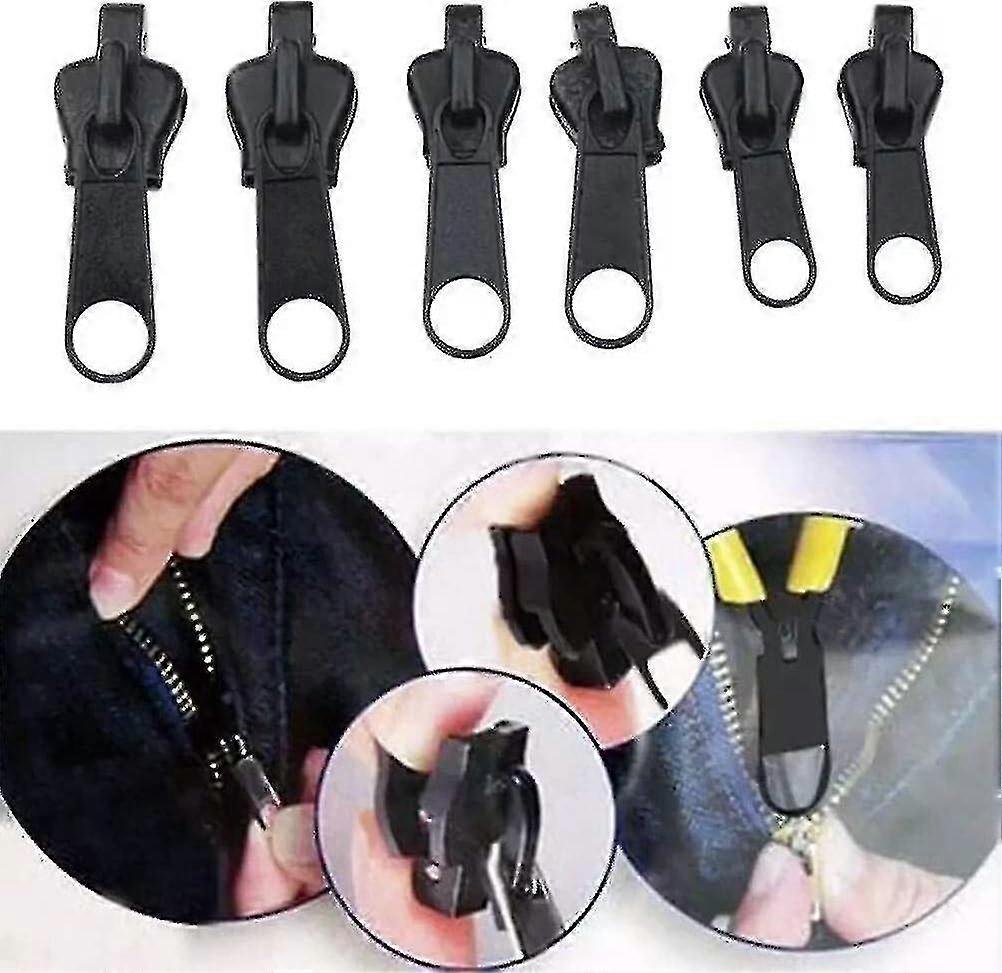 Fix A Zipper 6 Pack Zip Rescue Instant Repair Kit Replacement Black ...