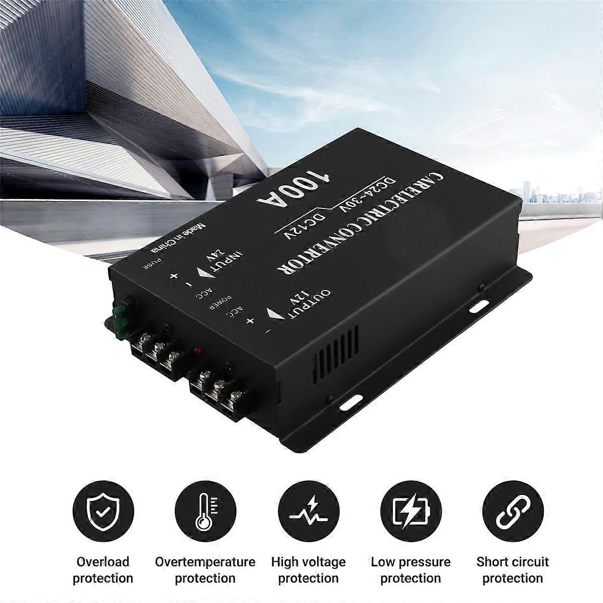 DC 24V to 12V DC Step-Down Voltage Converter 100A 1200W DC Buck Module ...