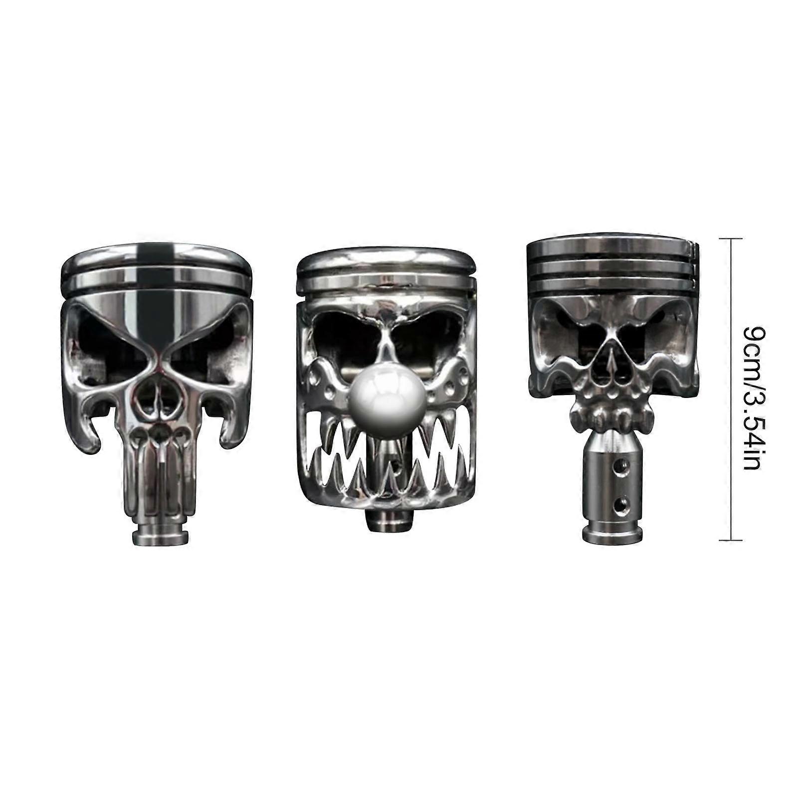 Chrome Skull Piston Car Auto Manual Car Gear Stick Shift Knob Shifter ...