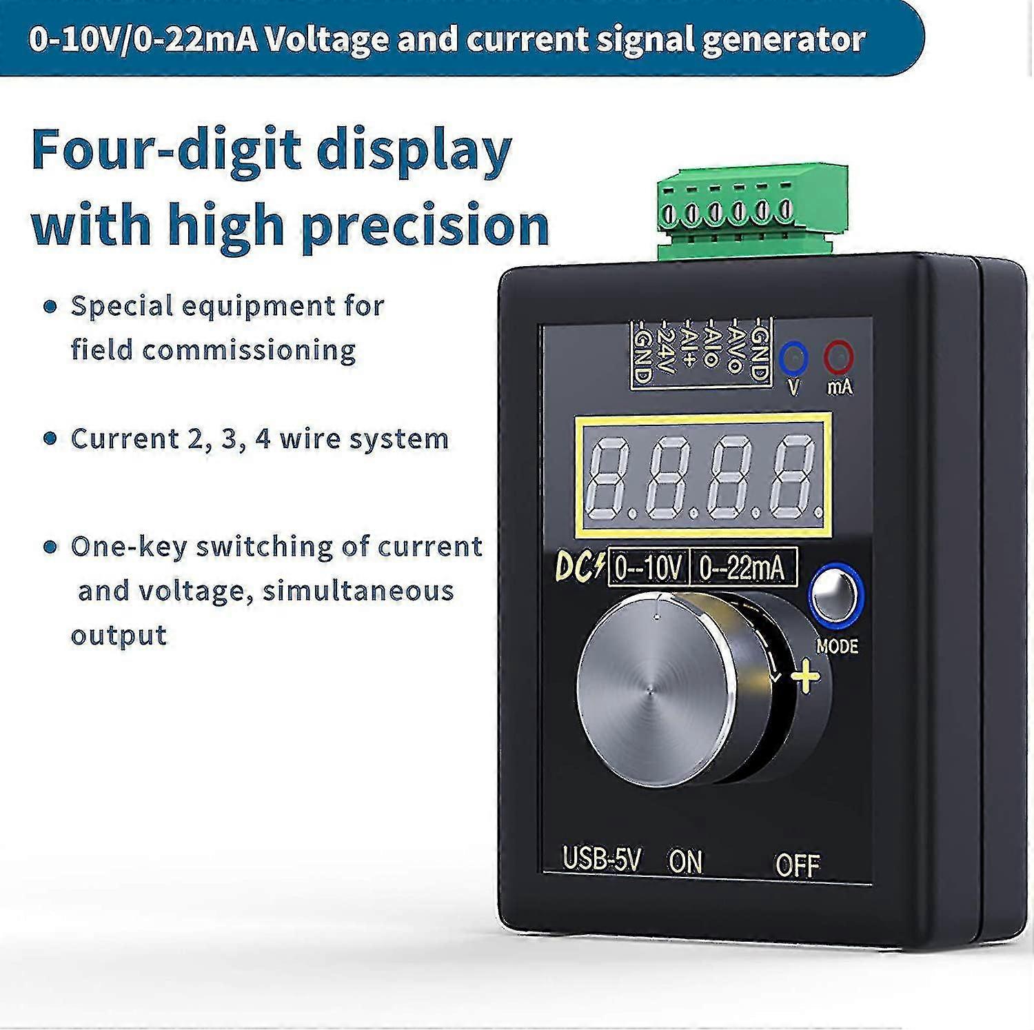 Signal Generator, Handheld Analog Simulator Digital 0-10v/0-4-20ma For ...