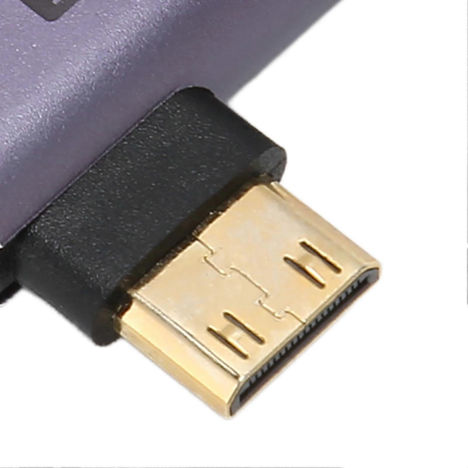 Mini HD to HD Adapter Right Angle 8K 60Hz 48Gbps LED Indicator Mini HD ...