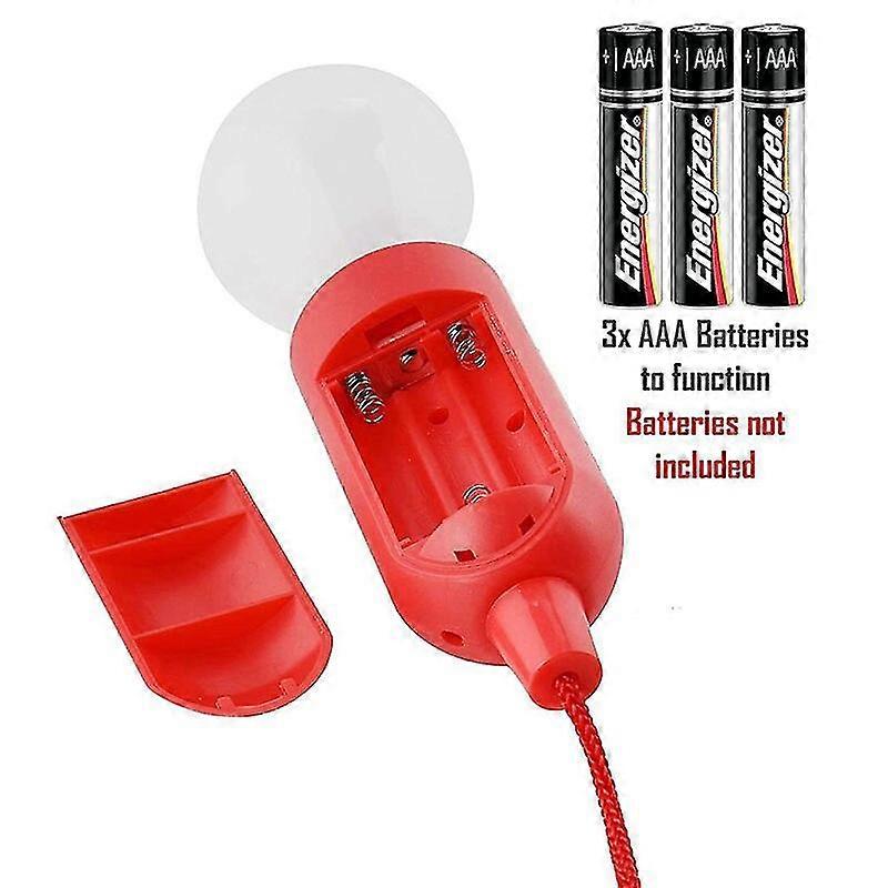 Portable Led Pull Cord Light Bulb Battery Operated Hanging Pull Cord ...