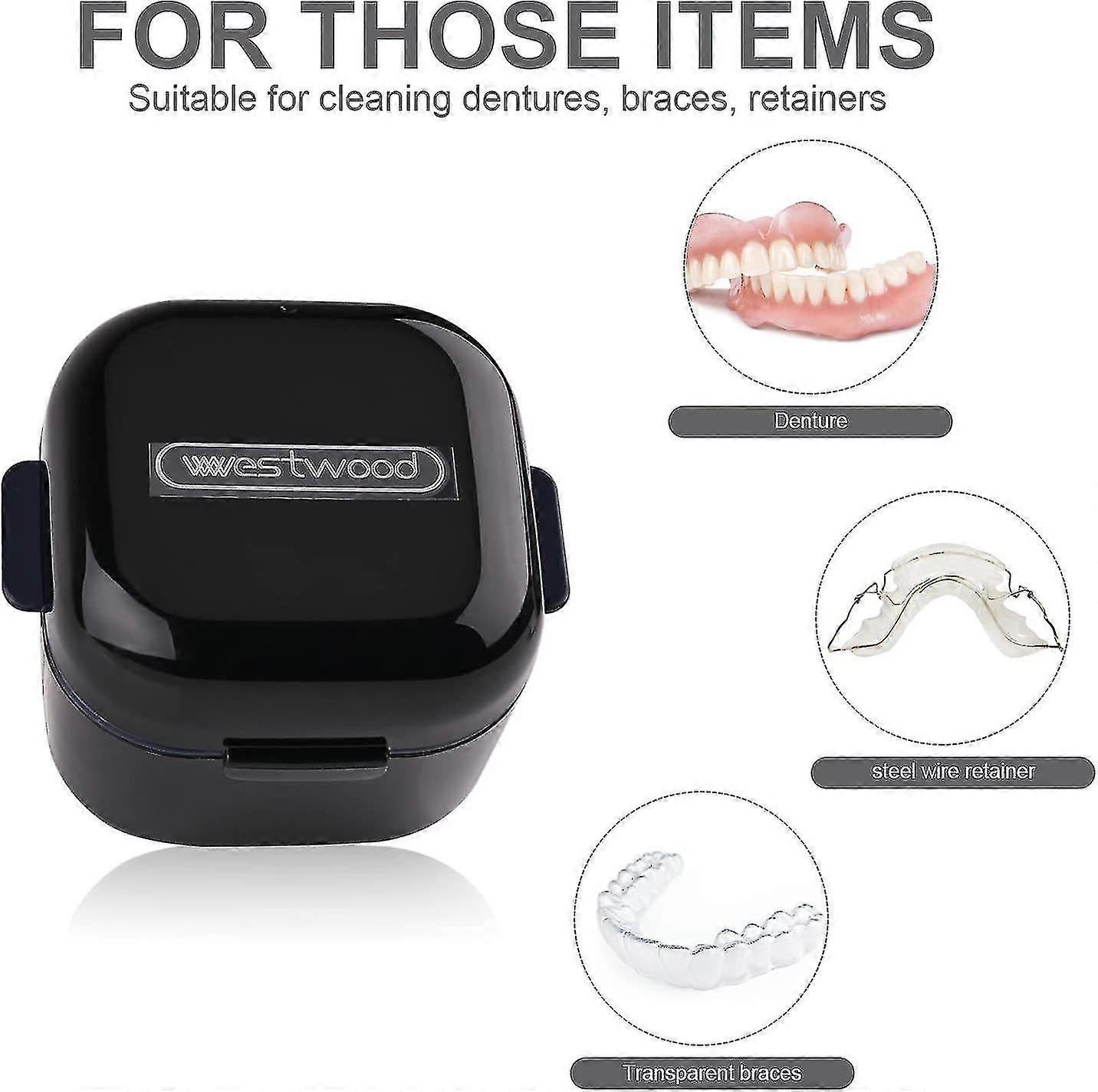 Denture Box With Strainer, Portable False Teeth Container, Prosthesis ...
