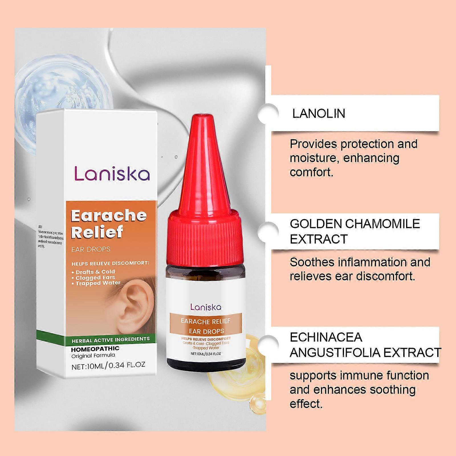10ml Ear Drops, Earache Relief Ear Drops, Pain Relief And Earache Drops ...