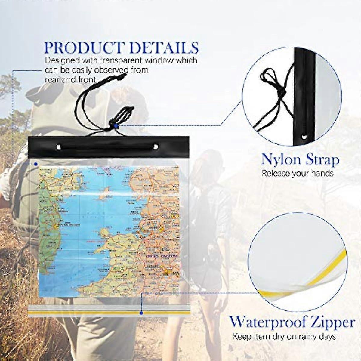 Sumind Waterproof Map Case Clear Map Holder Waterproof Walking A4 Map ...