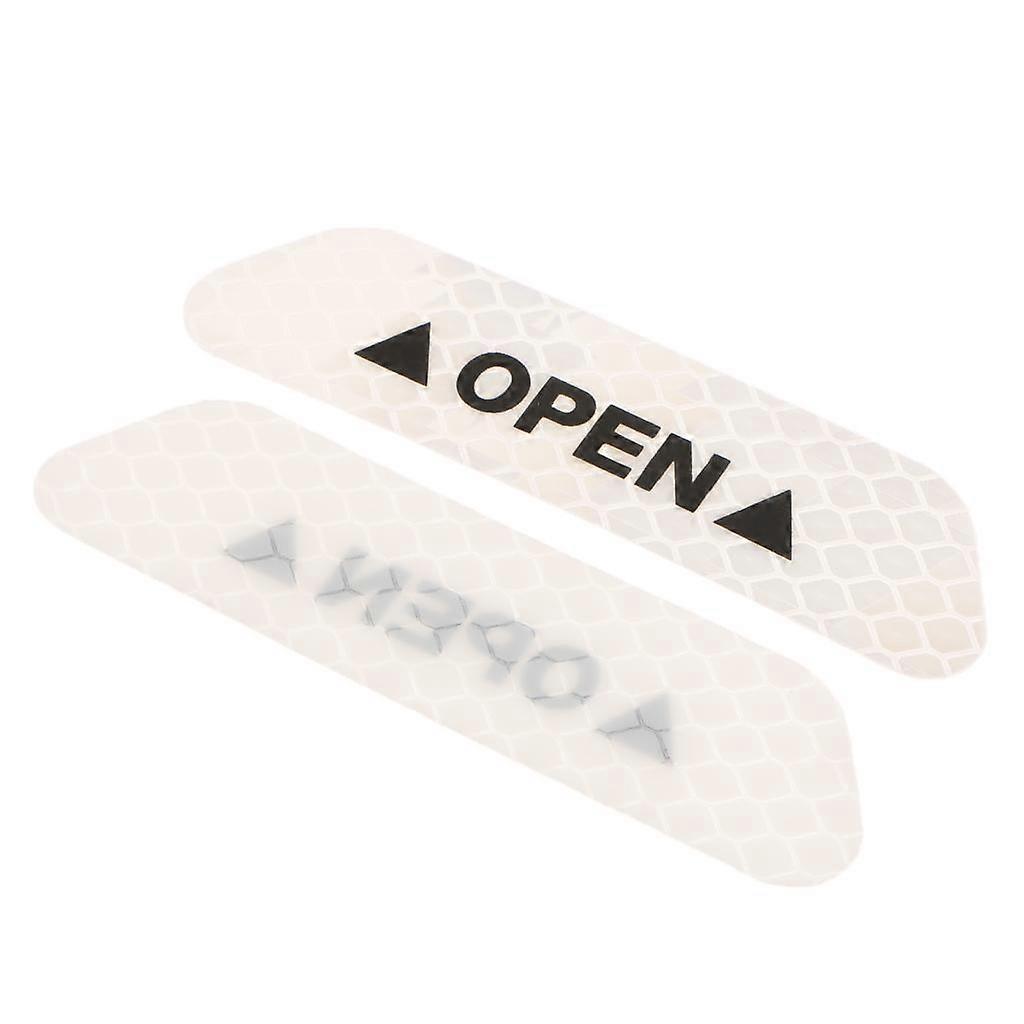 3x 4 Pieces Safety Reflective Open Sign Warning Mark Car Door Stickers ...