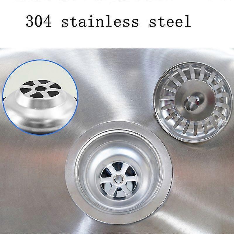 Stainless steel kitchen sink drain with square overflow 114 mm | Fruugo UK