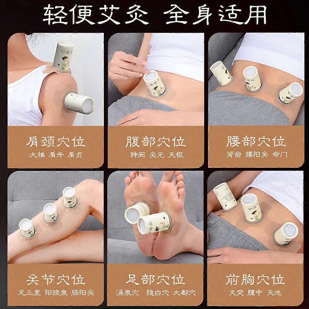 Protable Moxa Box Paper Stickers Moxibustion Sticks Chinese Heating ...