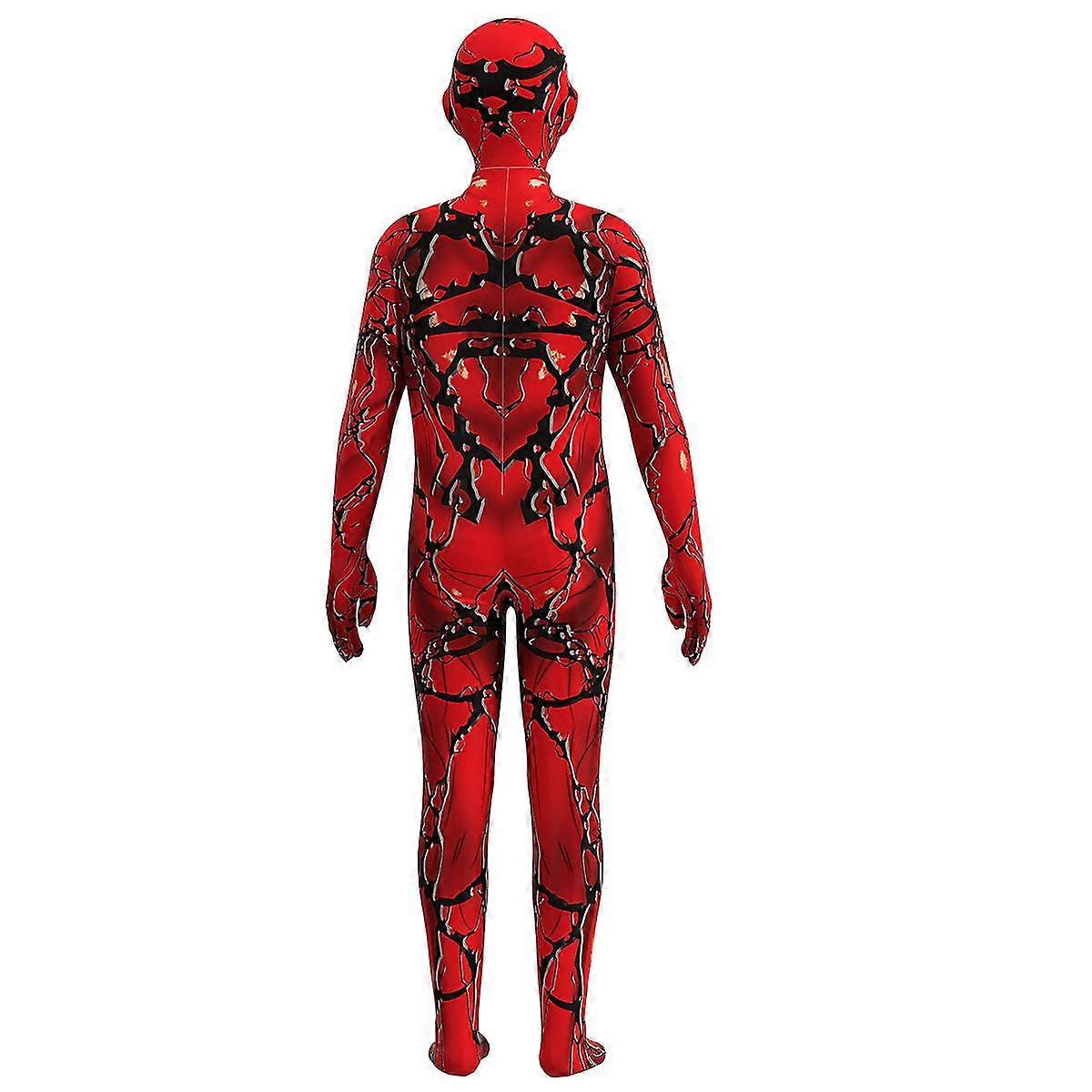 Halloween Costume Cos Venom 2 Red Venom Bodysuit Skin-tight Garment Spider Man Heroic Costume ...