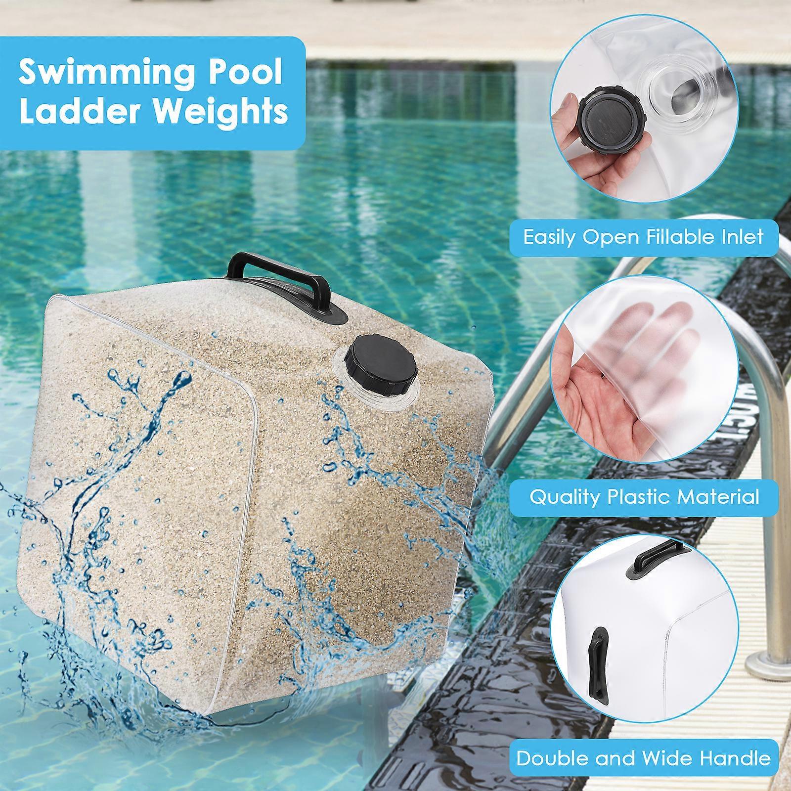 2pcs/set Fillable Swimming Pool Ladder Weights,Plastic Pool Step ...