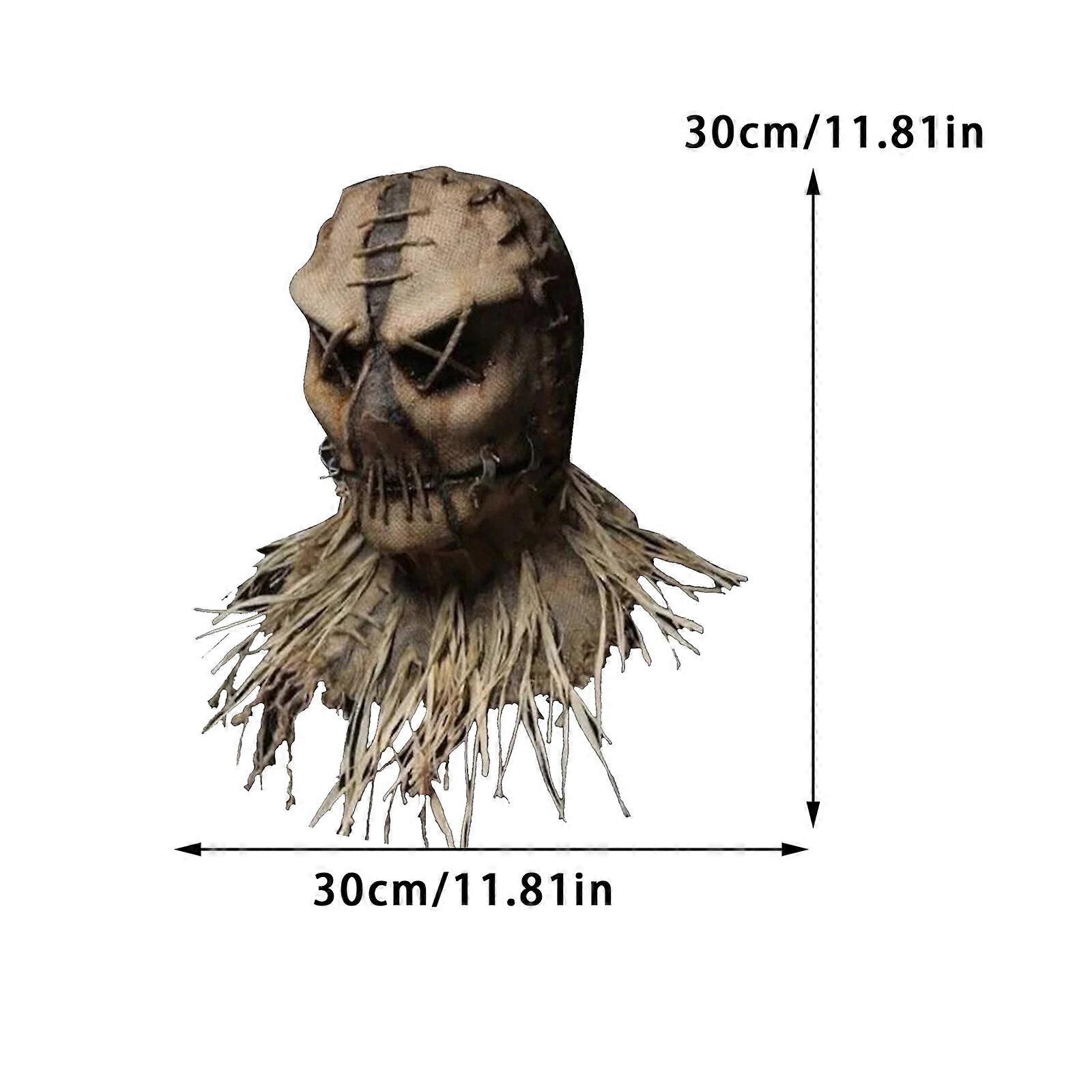 Scary Mask Head Cover Horror-themed Props Halloween Cosplay Prop Latex ...