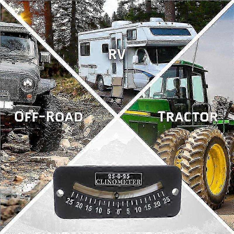 Slope Angle Meter Protractor Tilt Level Meter Gauge 25-0-25 Clinometer ...