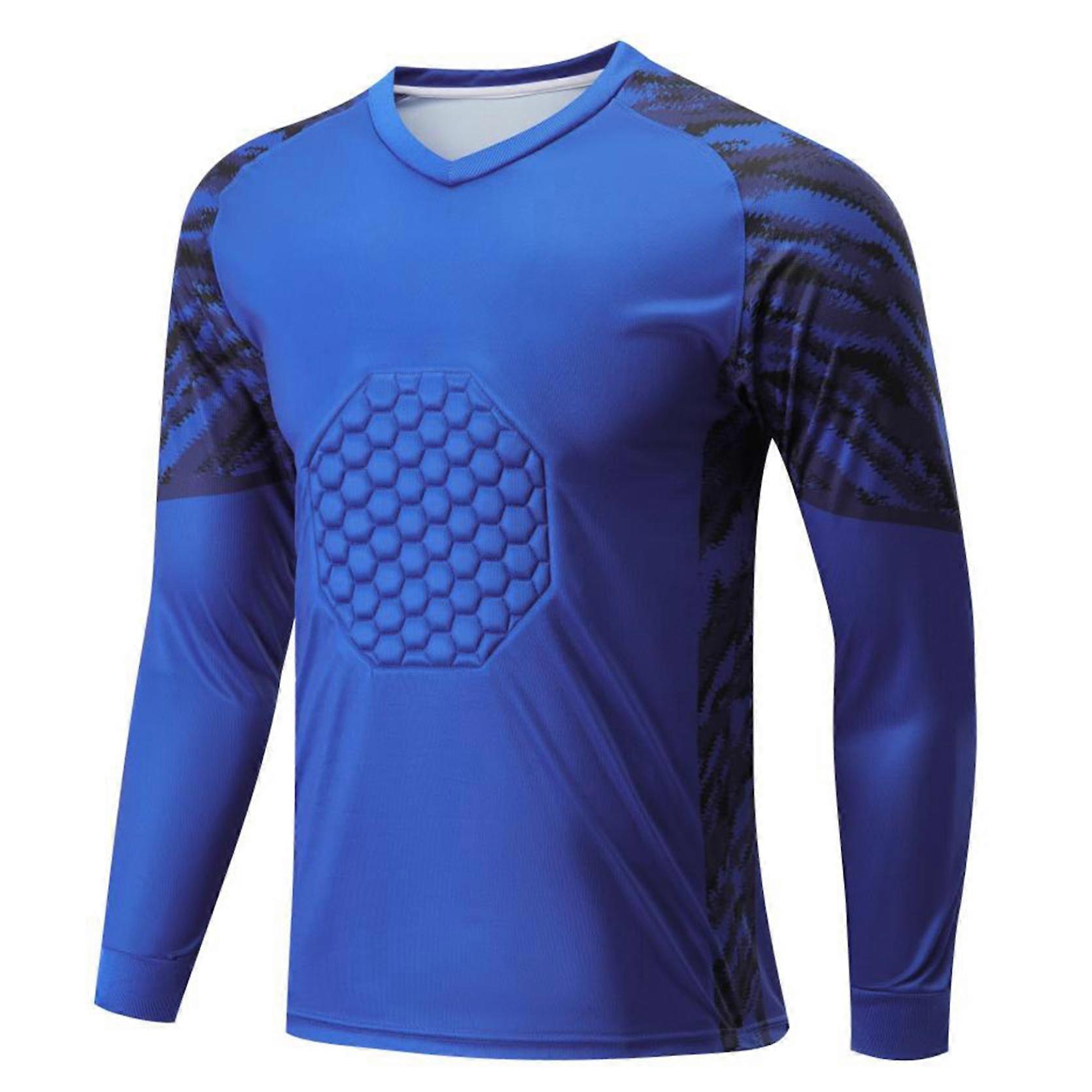 Kids Boys Soccer Goalkeeper Sport Top Long Sleeve Protective Sponge ...