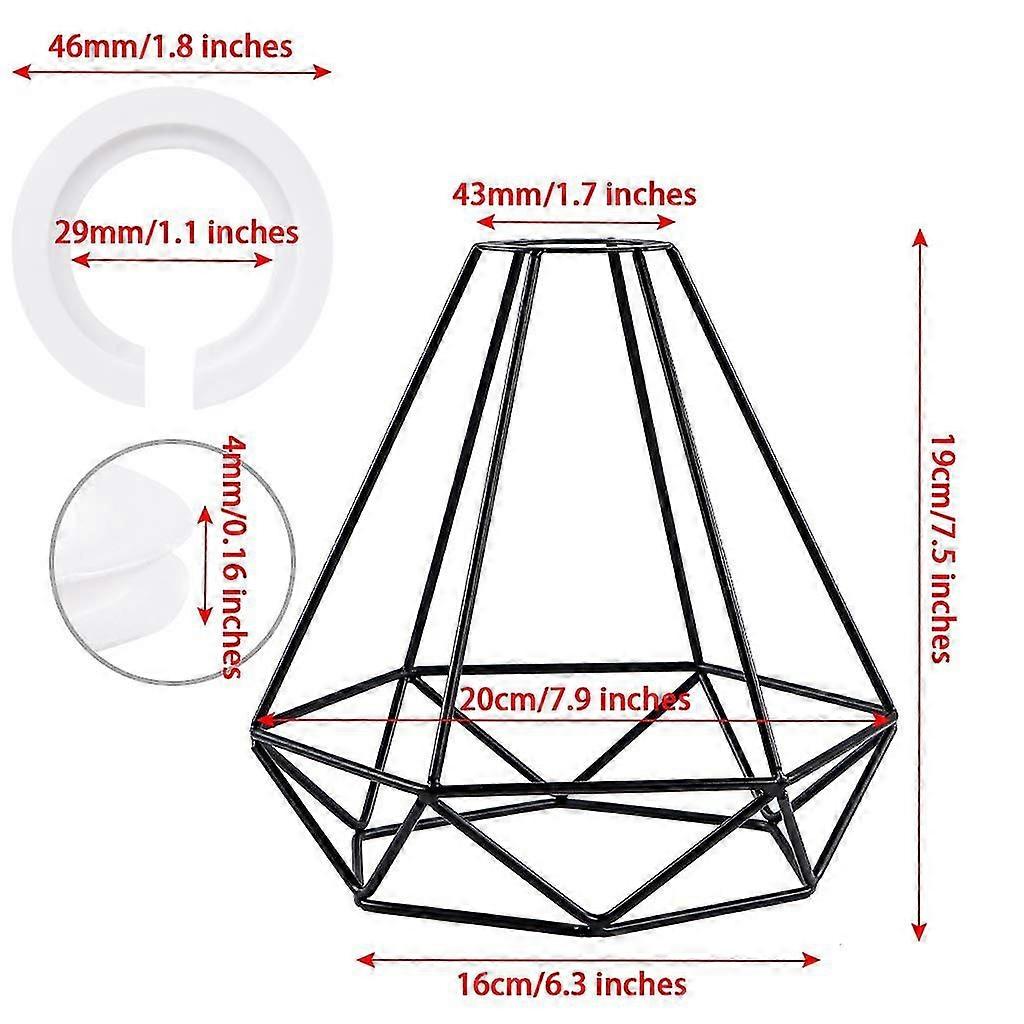 Metal Lamp Shade Retro Black Lamp Shade compatible Kitchen Dining Room ...