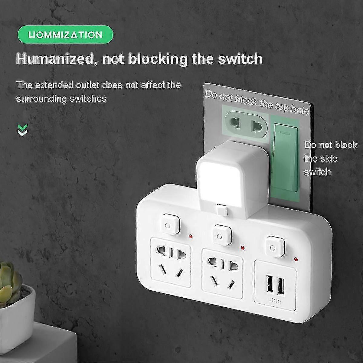4-way Plug Extension Household Multi-function Socket Usb Multi-plug ...