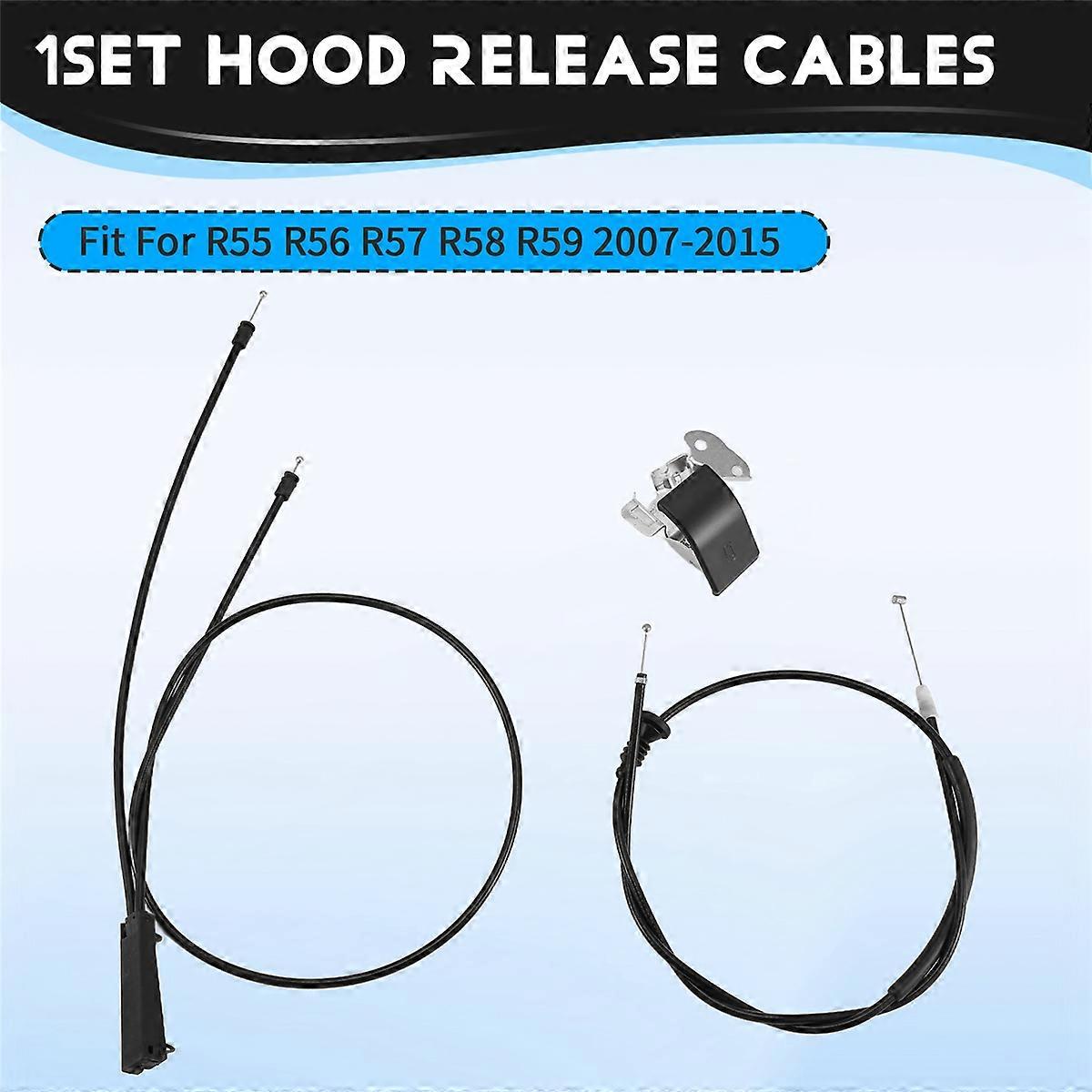 Car Hood Release Cables and Handle Set for Mini Cooper R55 R56 R57 ...