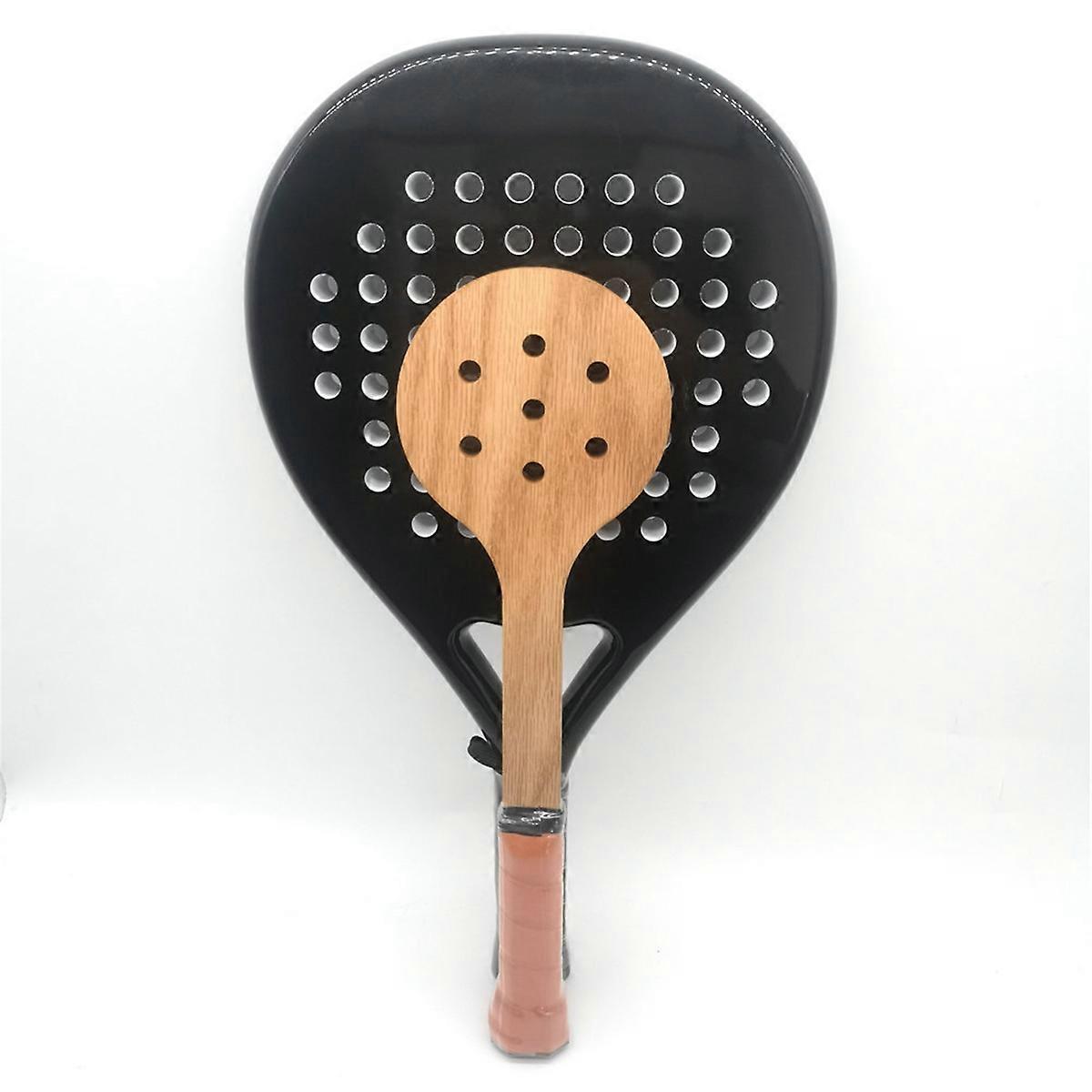 Functional wooden racket pointer tennis spoon trainer swing practice ...