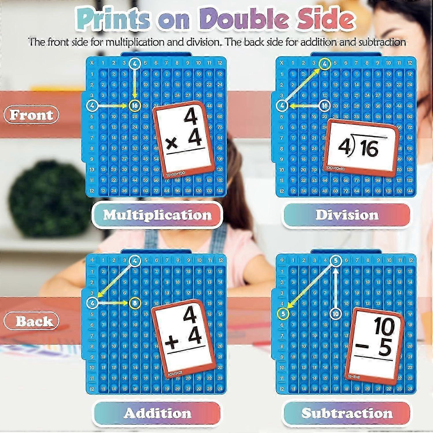 Math Flash Cards + Math Board, Multiplication Flash Card Times Table ...