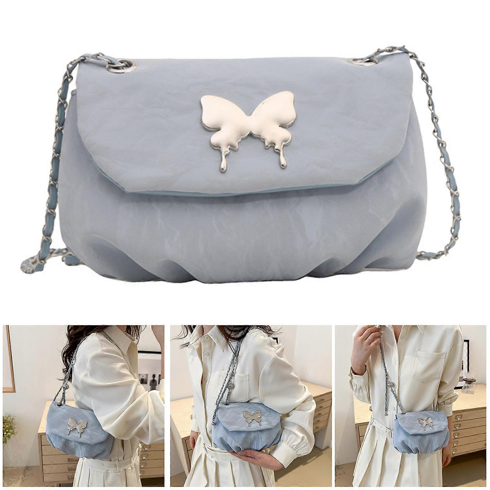 Versatile Velvet Butterfly Shoulder Bag for Women Underarm Purse ...