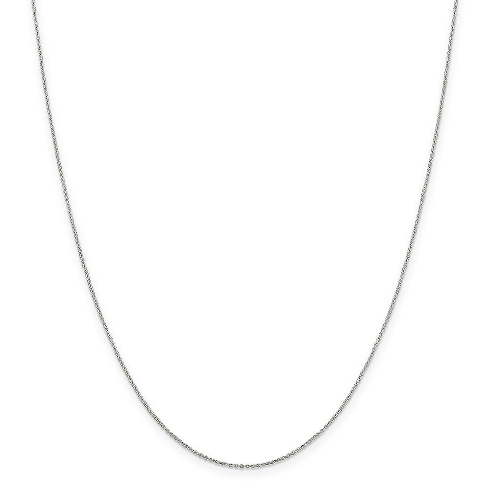 925 Sterling Silver 1mm 8 Sided Sparkle Cut Cable Chain Necklace ...