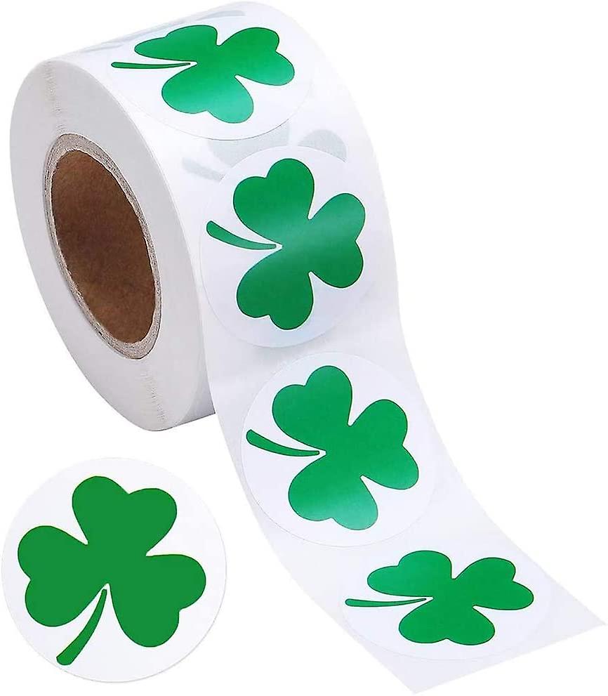 500 pcs St Patricks Day Stickers Shamrock Roll Label Stickers,Lucky ...