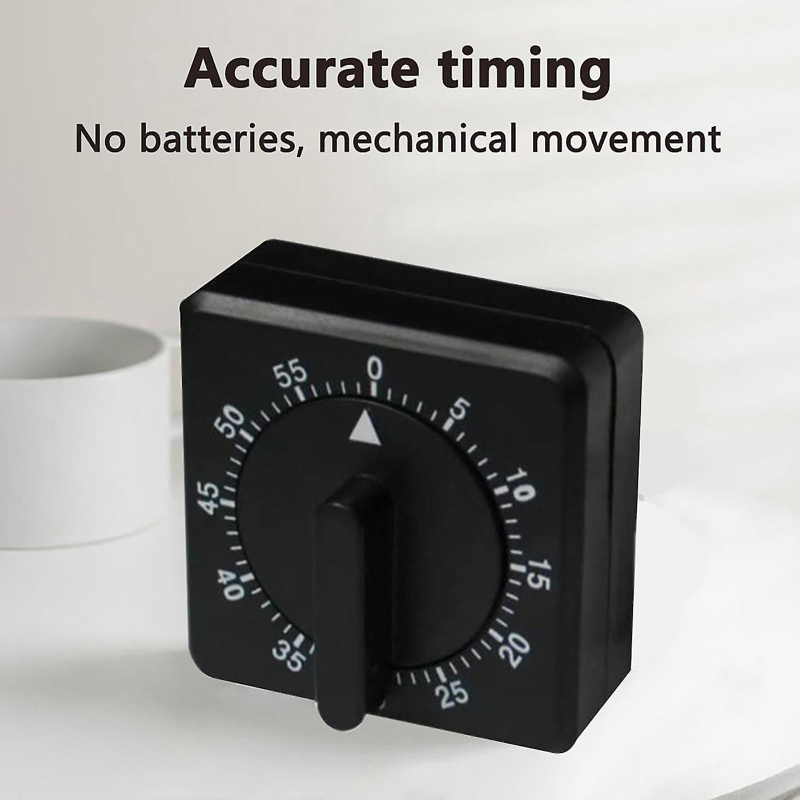 Square 60 Minutes Study Timer Plastic Loud Sound Kitchen Timer For ...