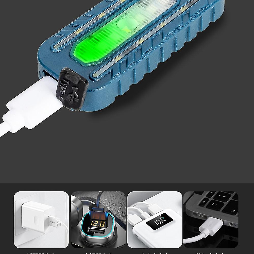 Mini Led Flashlight Usb Rechargeable Bike Light Pocket Flashlight ...