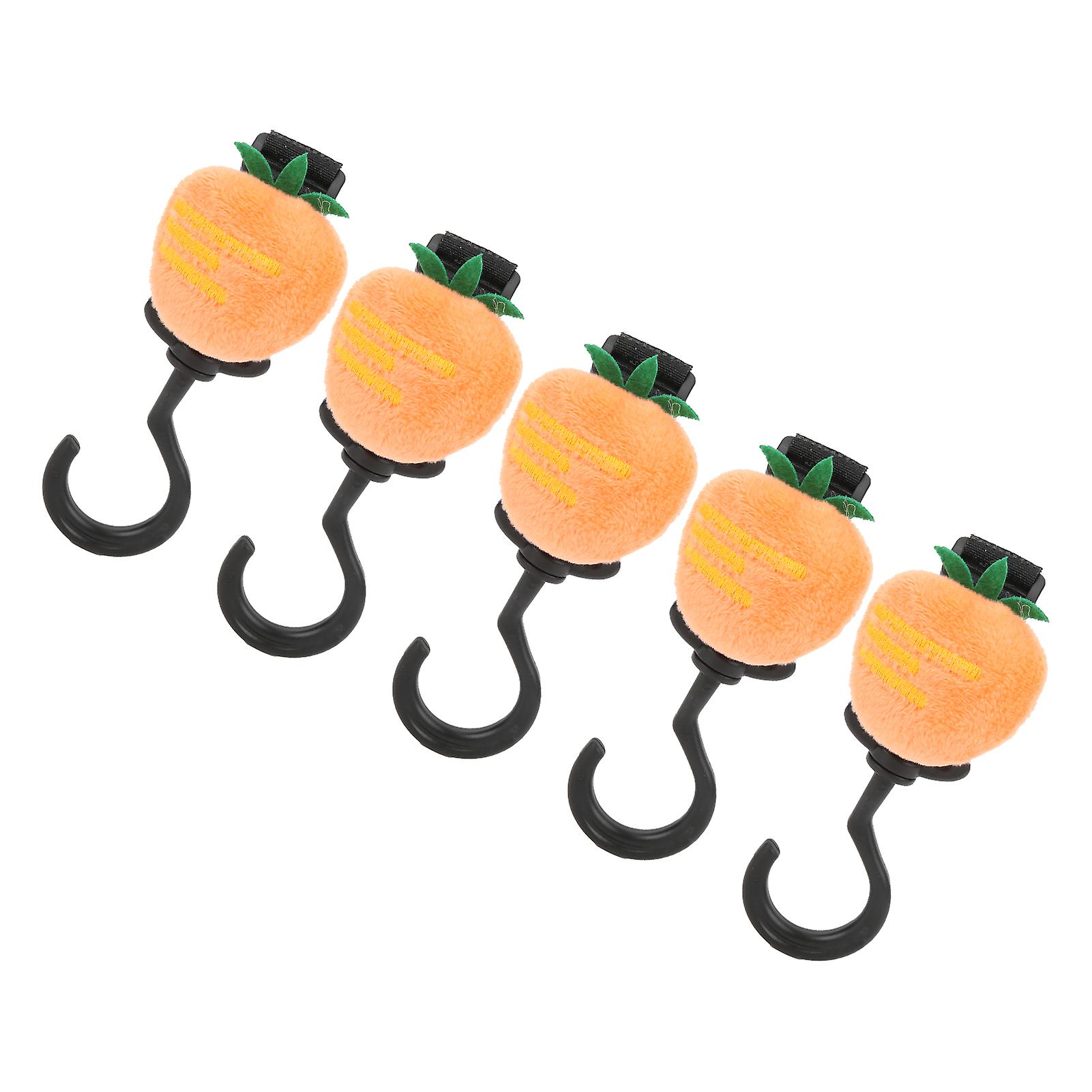 5 Pcs Cute Baby Stroller Hooks Multi Functional 360 Degree Rotating Cartoon Hooks with Hook and ...