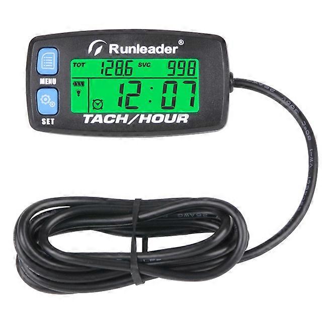 Inductive Tachometer Gauge Alert RPM Engine Hour Meter Backlit ...