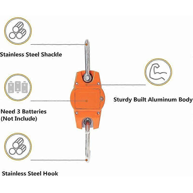 Electronic Scale 300kg Hanging Hook Scale LCD Dynamometer Industrial ...