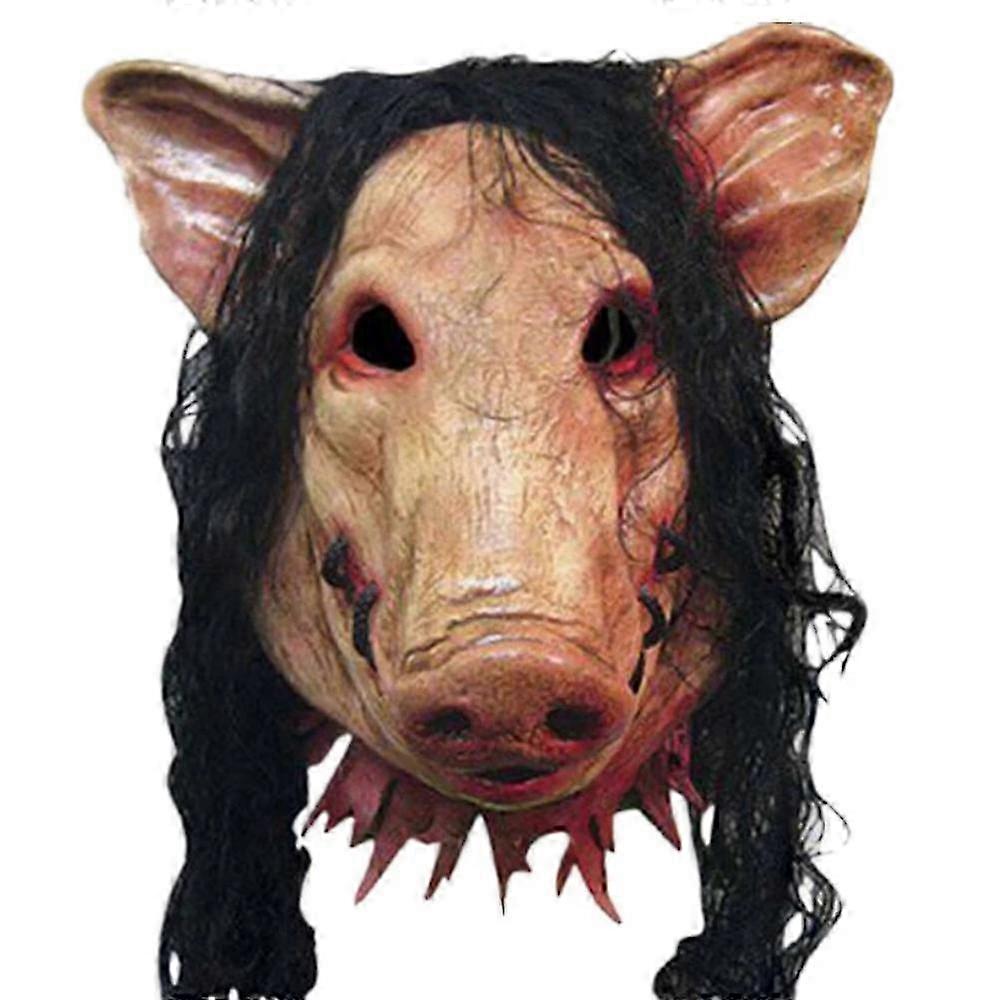 Halloween Scary Saw Pig Head Mask Cosplay Party Horrible Animal Masks ...