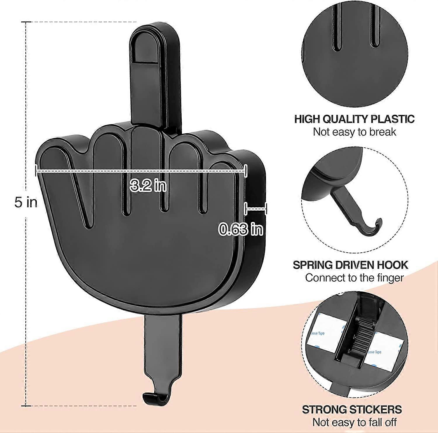 Middle Finger Key Hanger Funny Key Holder for Wall, Self Adhesive Nail ...