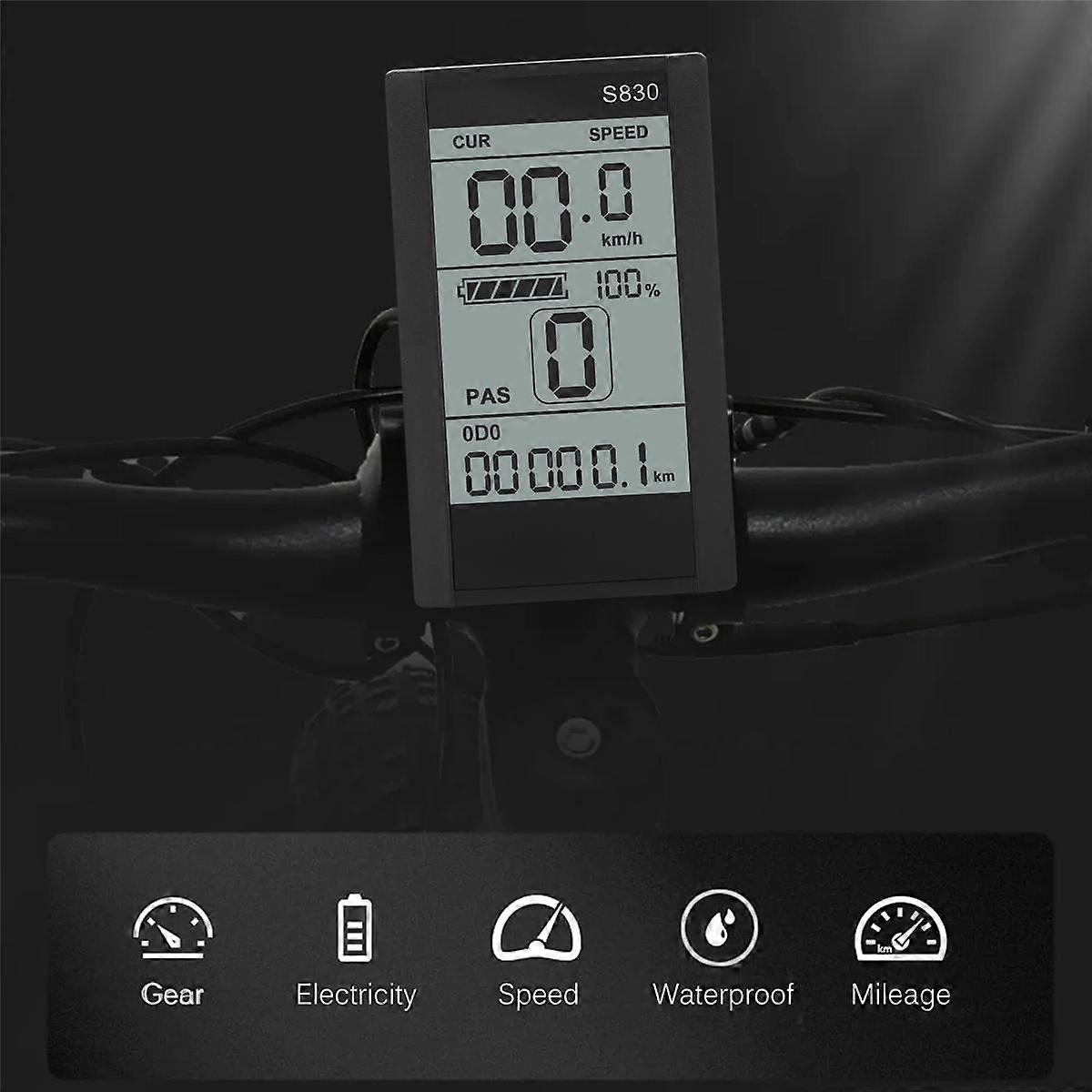 Protocol 2 Electric Bicycle Bike Display 24V 36V 48V LCD S830 Display ...
