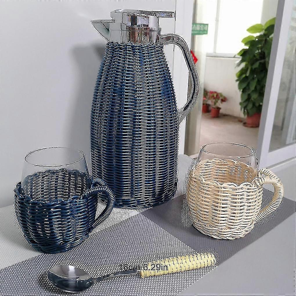 Enjoy Freshly Brewed Coffee Anytime Coffee Thermal Carafe Rattan Tea ...